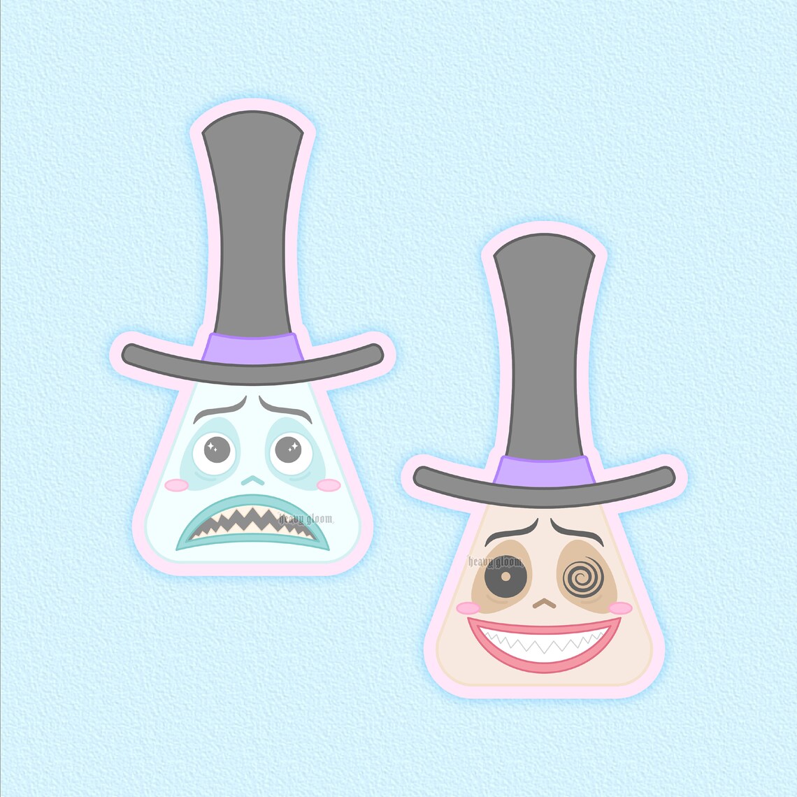 Two Faced 2pc 3 Matte Vinyl Sticker Pack - Etsy