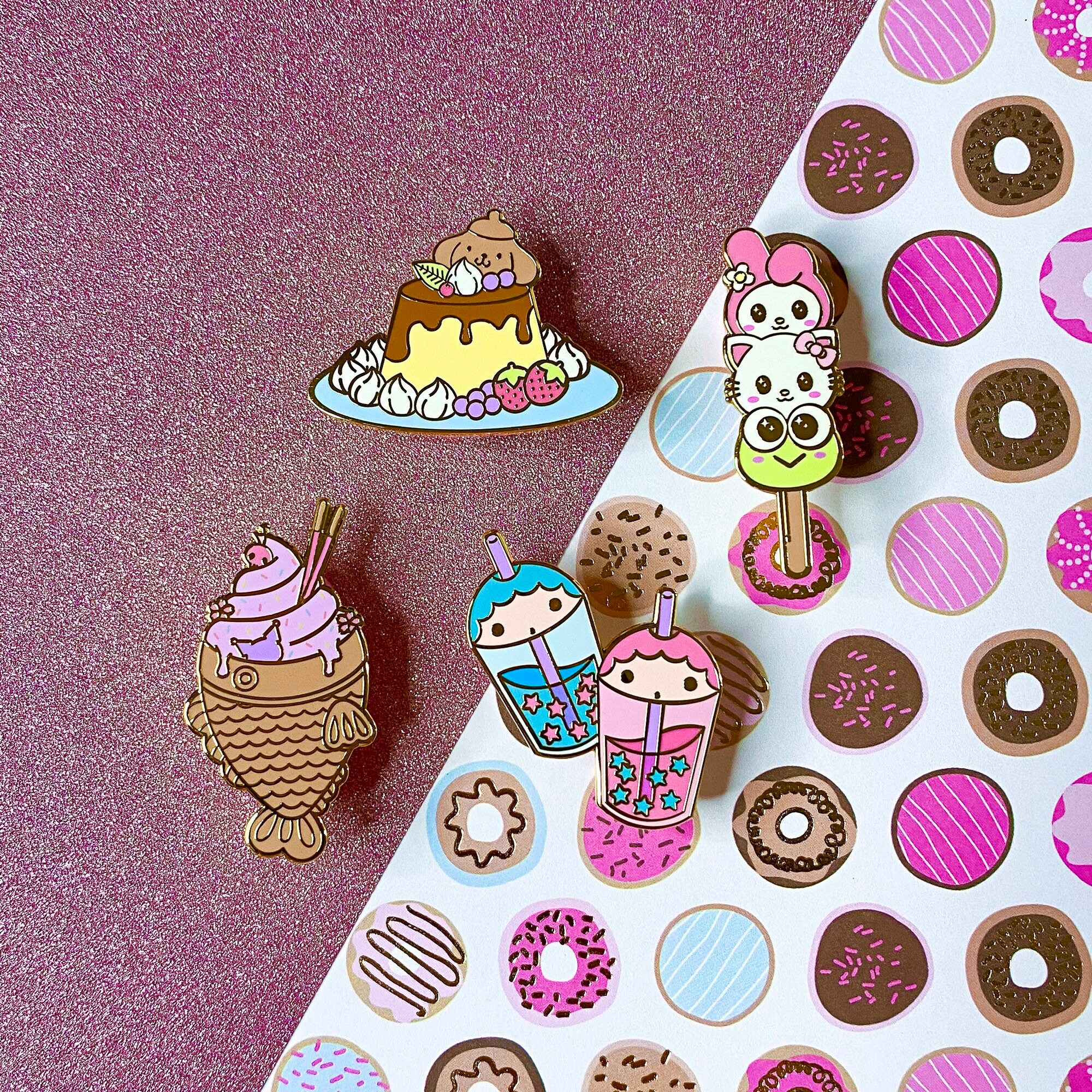 Dango Friends 1.7 Gold Plated Hard Enamel Pin | Etsy