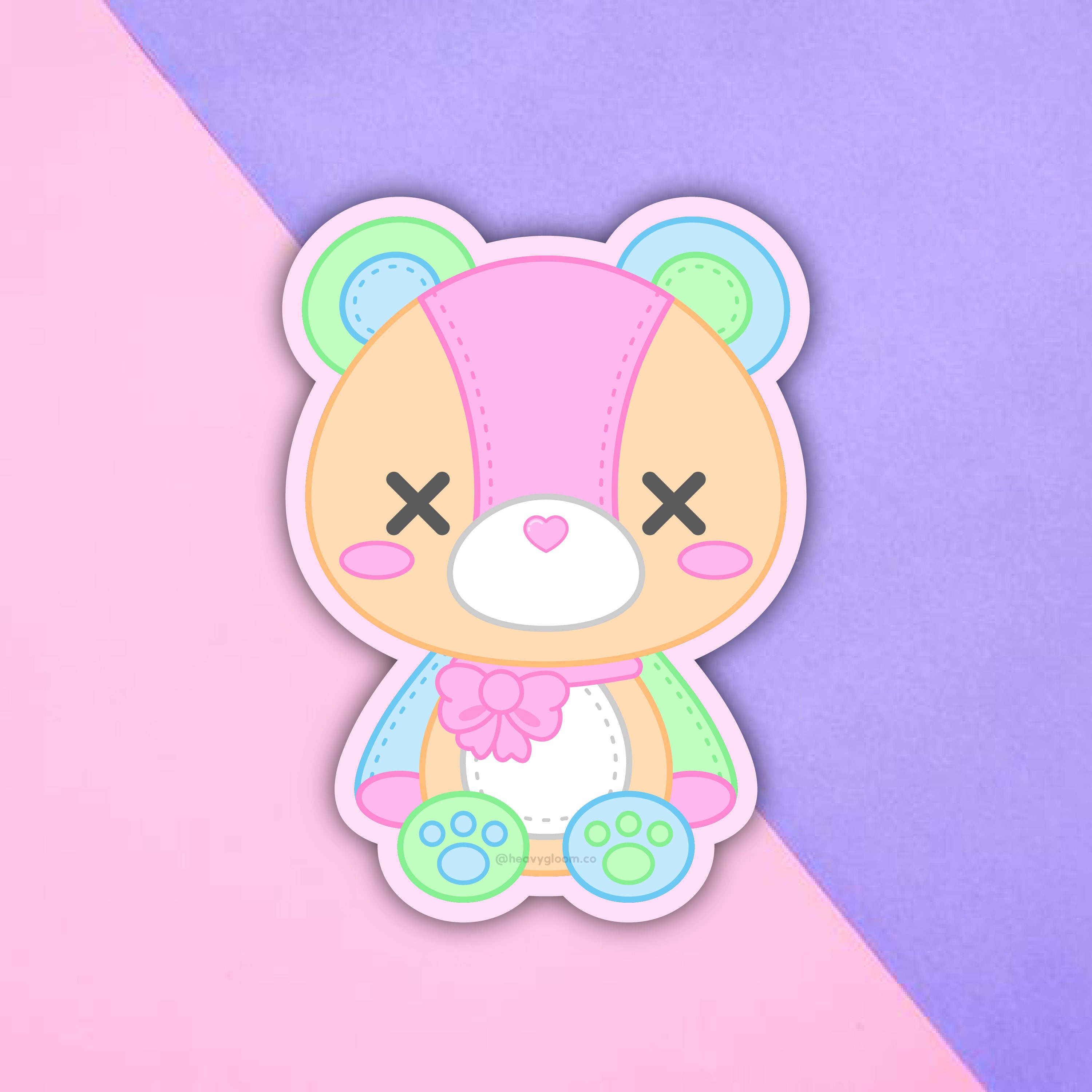 Stitches Teddy Bear 3.2 Glitter Sticker | Etsy