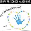 First Day of School Handprint Art, Poem Keepsake, Handprint Craft ...