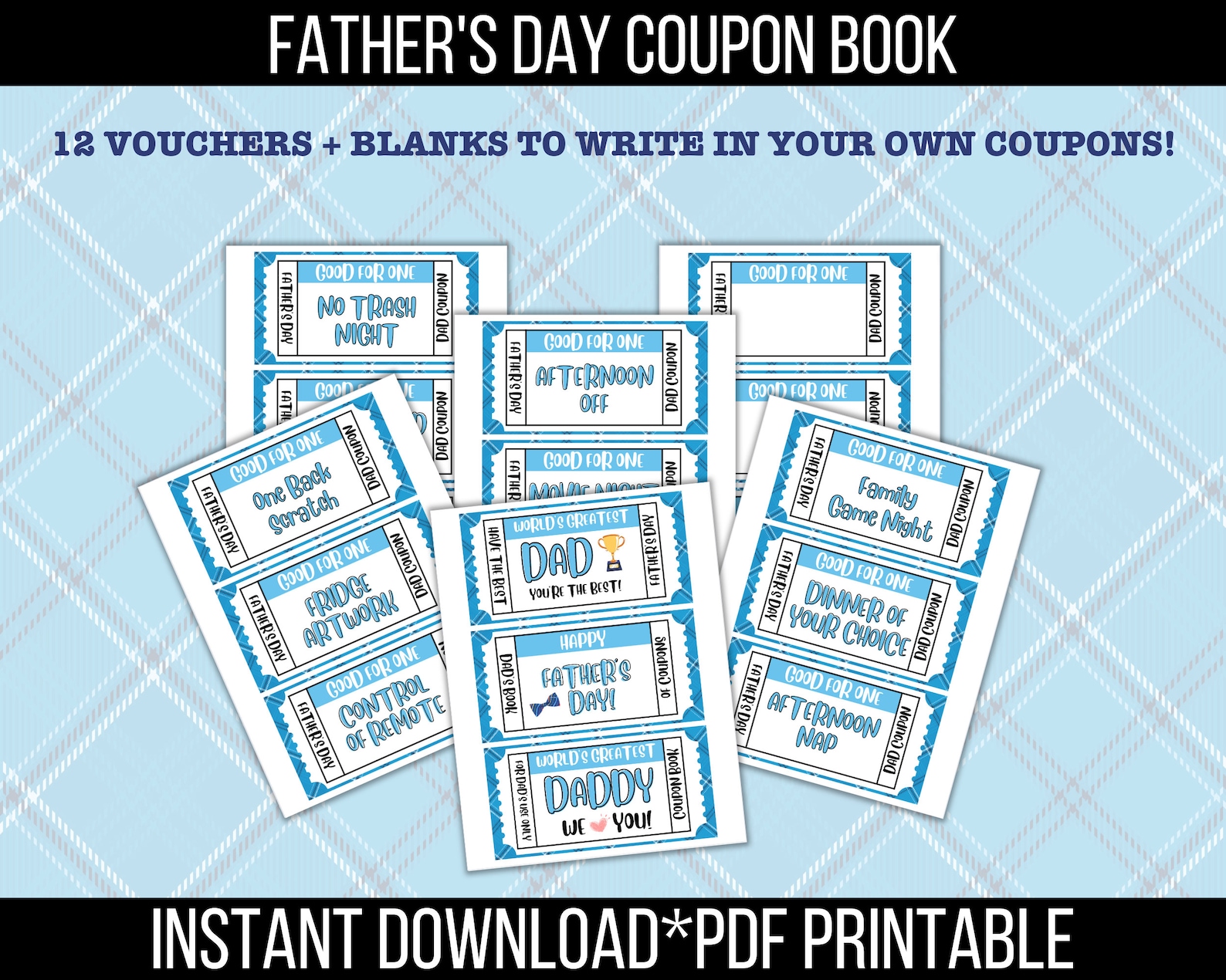 Father's Day Gift | Father's Day Printable | Father's Day Coupon Book ...
