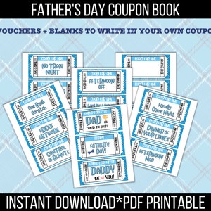 Father's Day Gift | Father's Day Printable | Father's Day Coupon Book ...