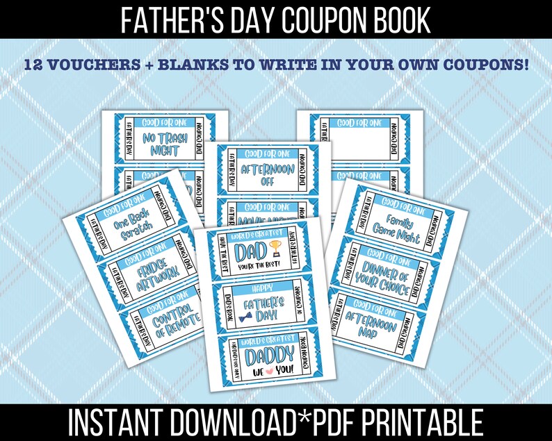 Father's Day Gift | Father's Day Printable | Father's Day Coupon Book ...
