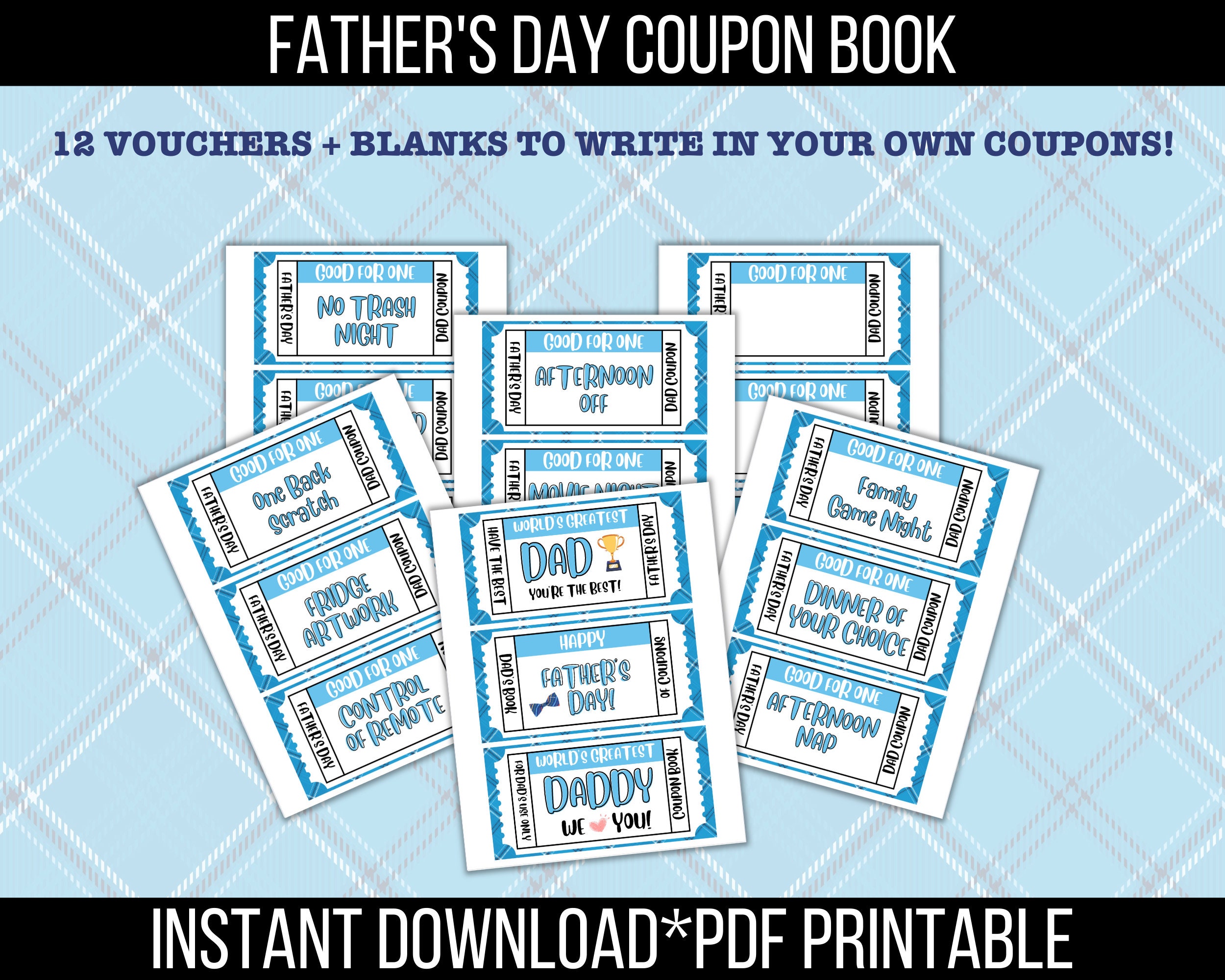 Father's Day Gift | Father's Day Printable | Father's Day Coupon Book ...