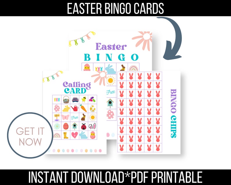 Easter Bingo With 10 Printable Bingo Cards - Etsy