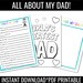 FATHER'S DAY Gift All About My Grandpa INSTANT Download kids ...