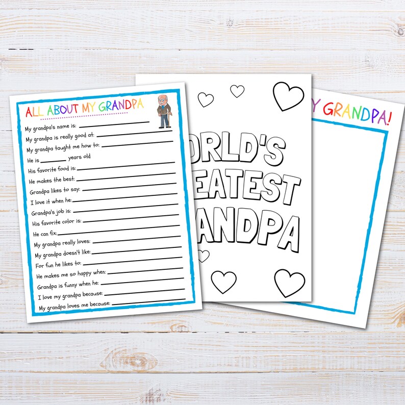 Father's Day BUNDLE | All About My Dad INSTANT Download | |kids Fathers ...