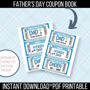 Father's Day Gift | Father's Day Printable | Father's Day Coupon Book ...