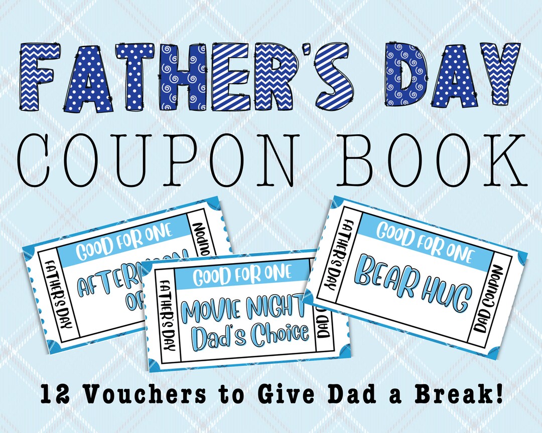 Father's Day Gift | Father's Day Printable | Father's Day Coupon Book ...
