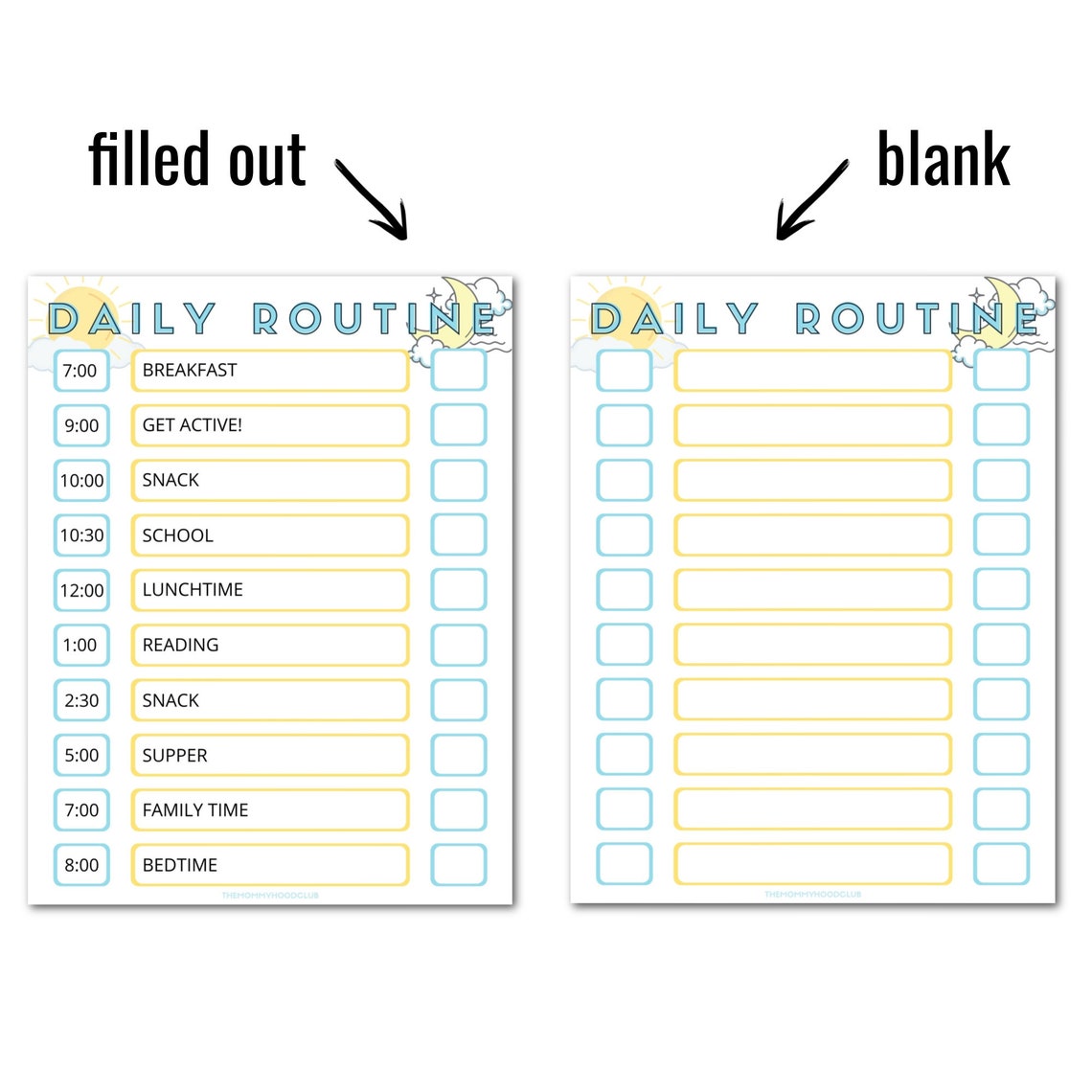 DAILY SCHEDULE Printable,toddler Schedule,daily Schedule for Kids,kids ...