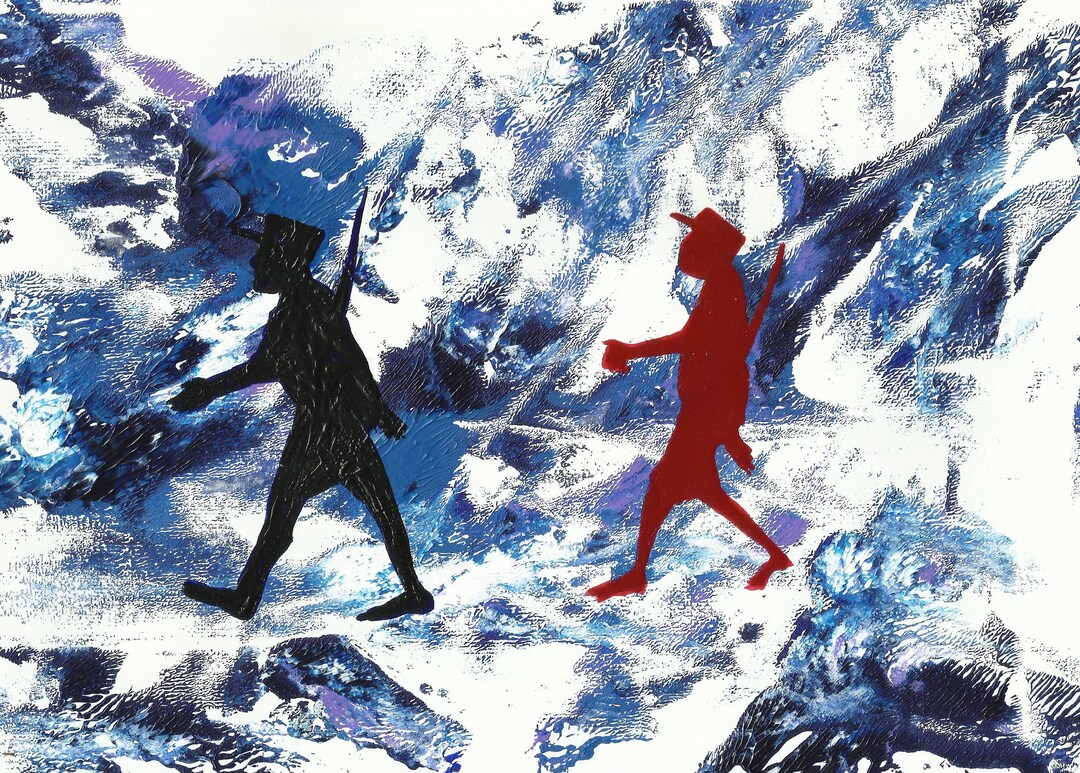 Two Soldiers Painting by David Lee Hartle 2019 - Etsy UK