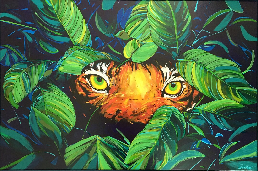 Tiger Painting by David Lee Hartle 2019 - Etsy