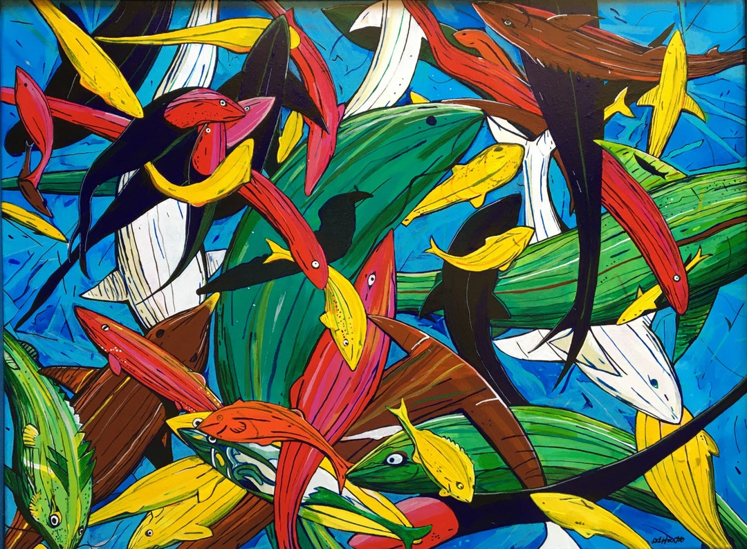 Heads and Tails Painting by David Lee Hartle 2016 - Etsy