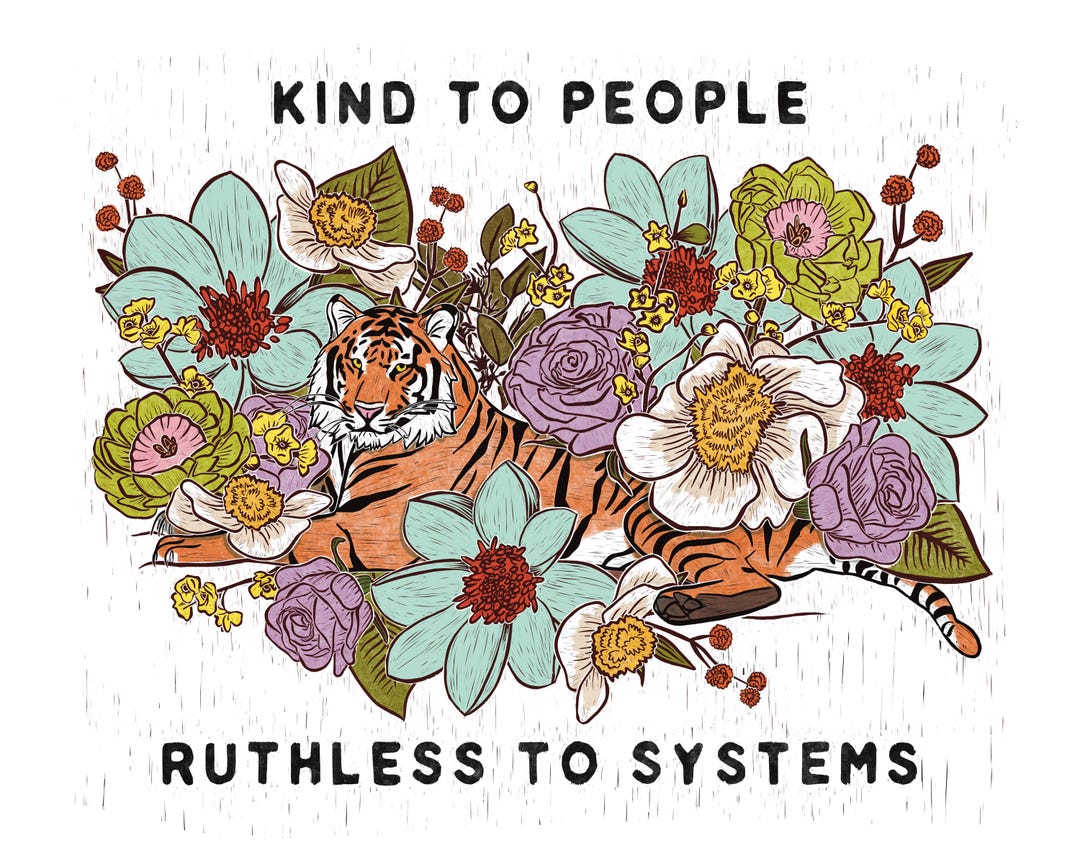 Kind and Ruthless Tiger Poster - Etsy