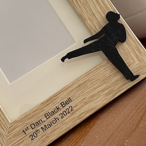 Karate - Personalised Photo Frame - Karate, Black Belt, Martial Arts ...