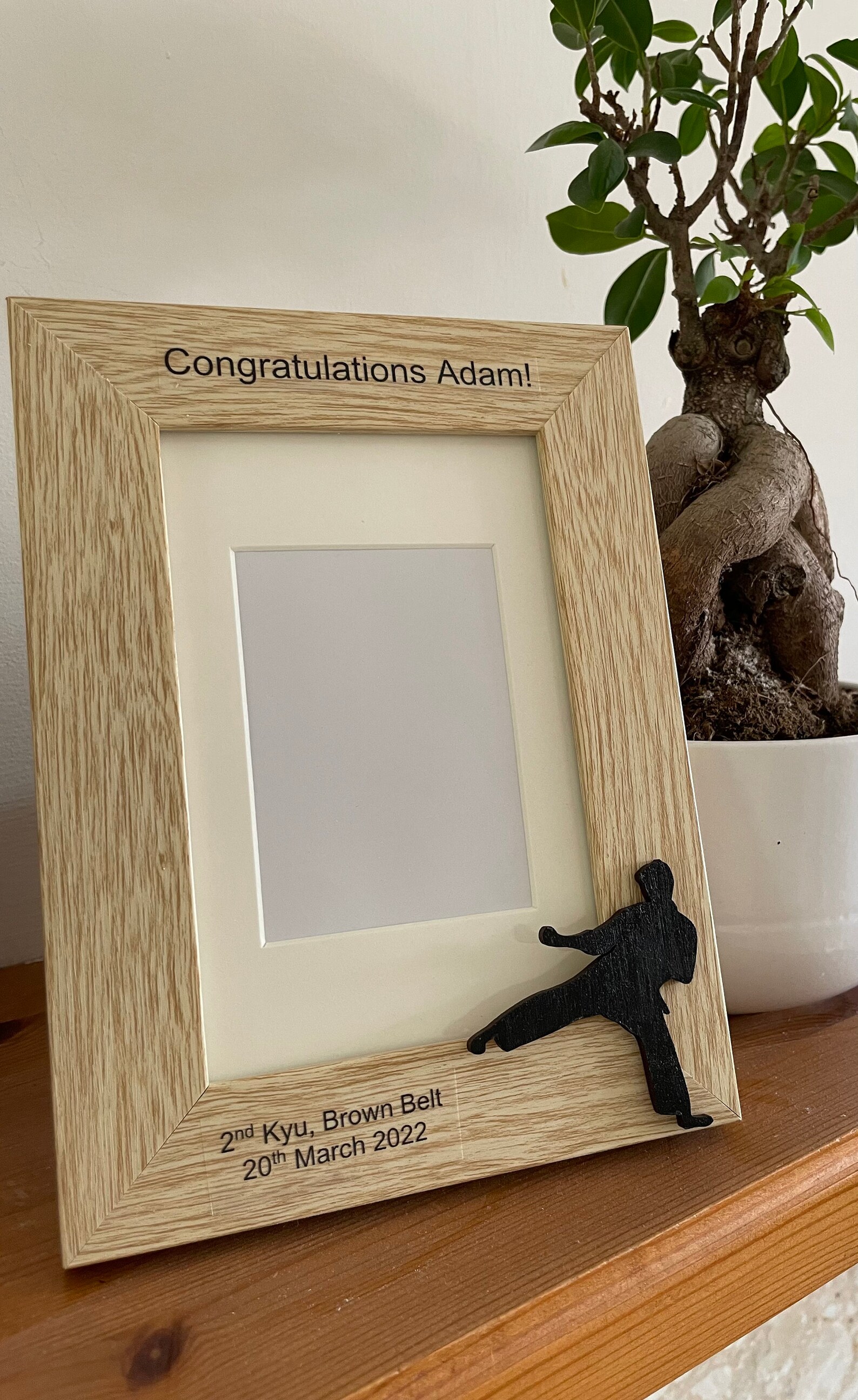 Karate - Personalised Photo Frame - Karate, Black Belt, Martial Arts ...