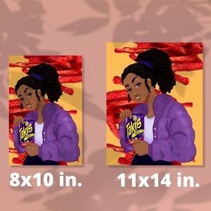 Takis Girl Cartoon Anime Art Print | Etsy