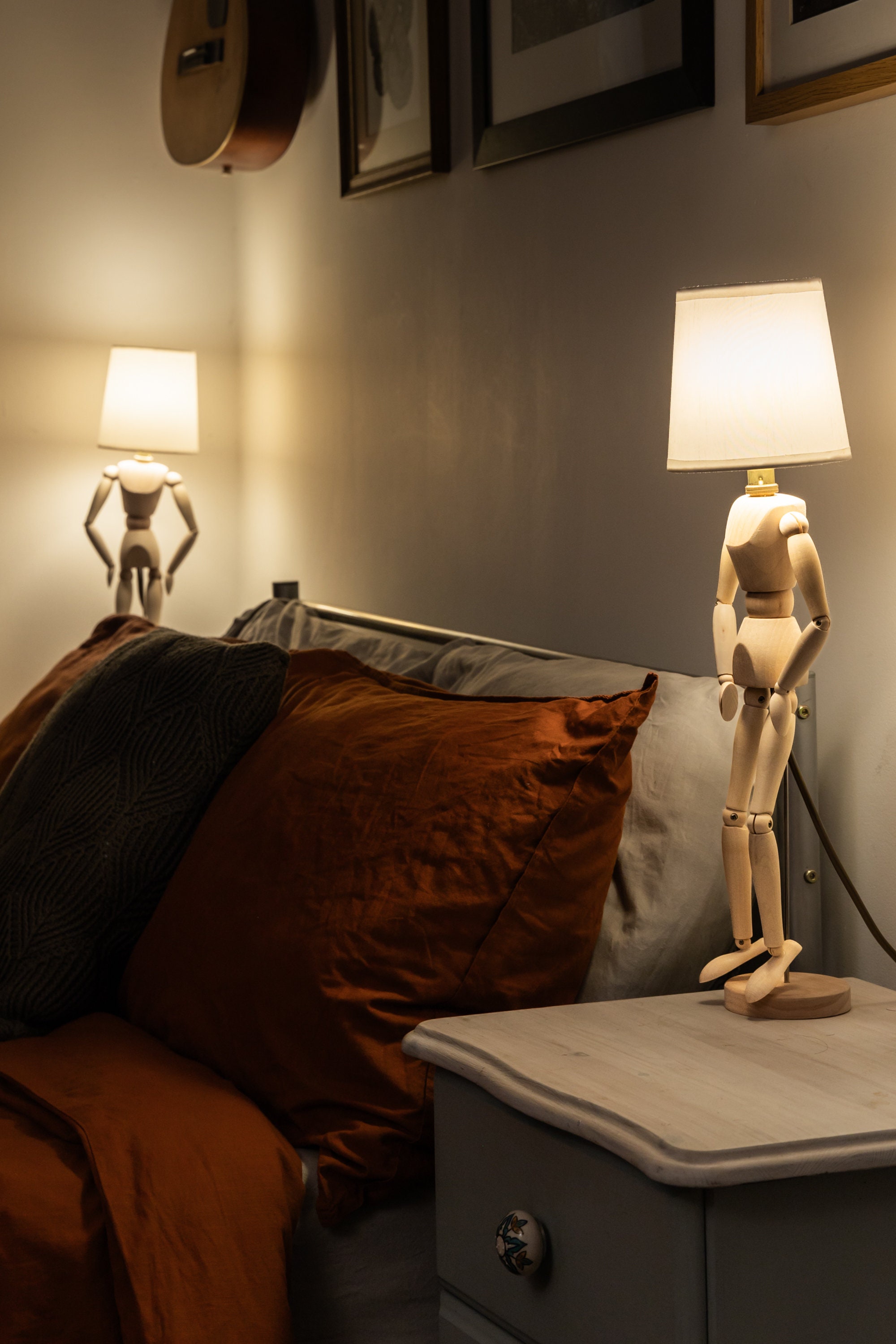 Mannequin Man Lamp, Bedside Lamp, Living Room Table Lamp, Man Cave Lamp ...