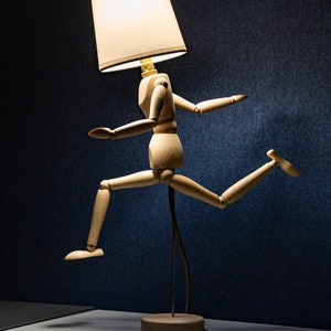 Mannequin Man Lamp, Bedside Lamp, Living Room Table Lamp, Man Cave Lamp ...