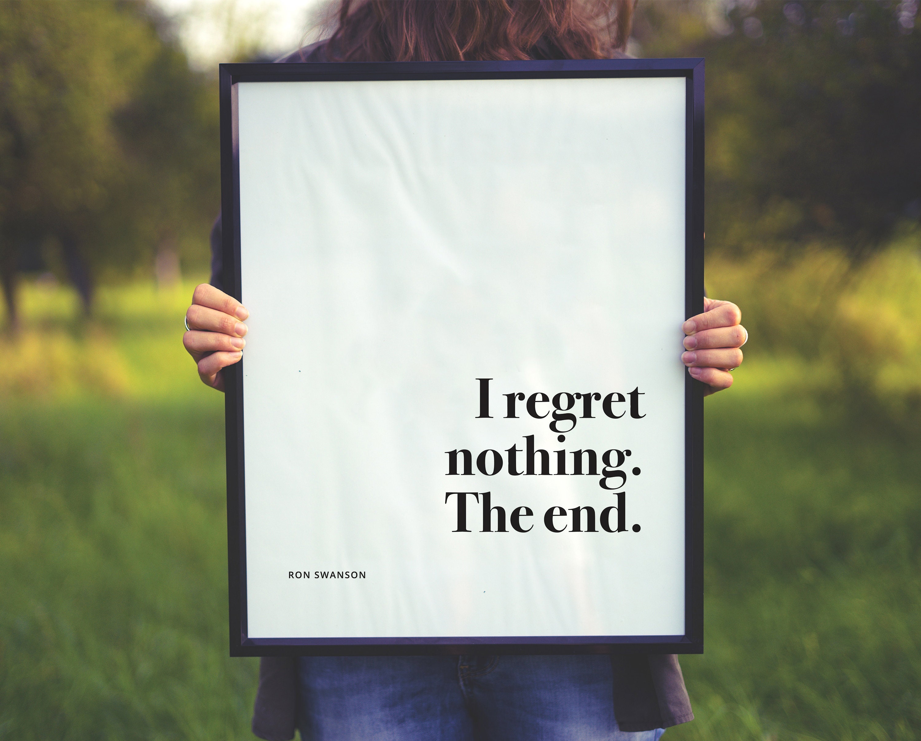 Parks and Rec Ron Swanson Poster, regret Nothing - Etsy