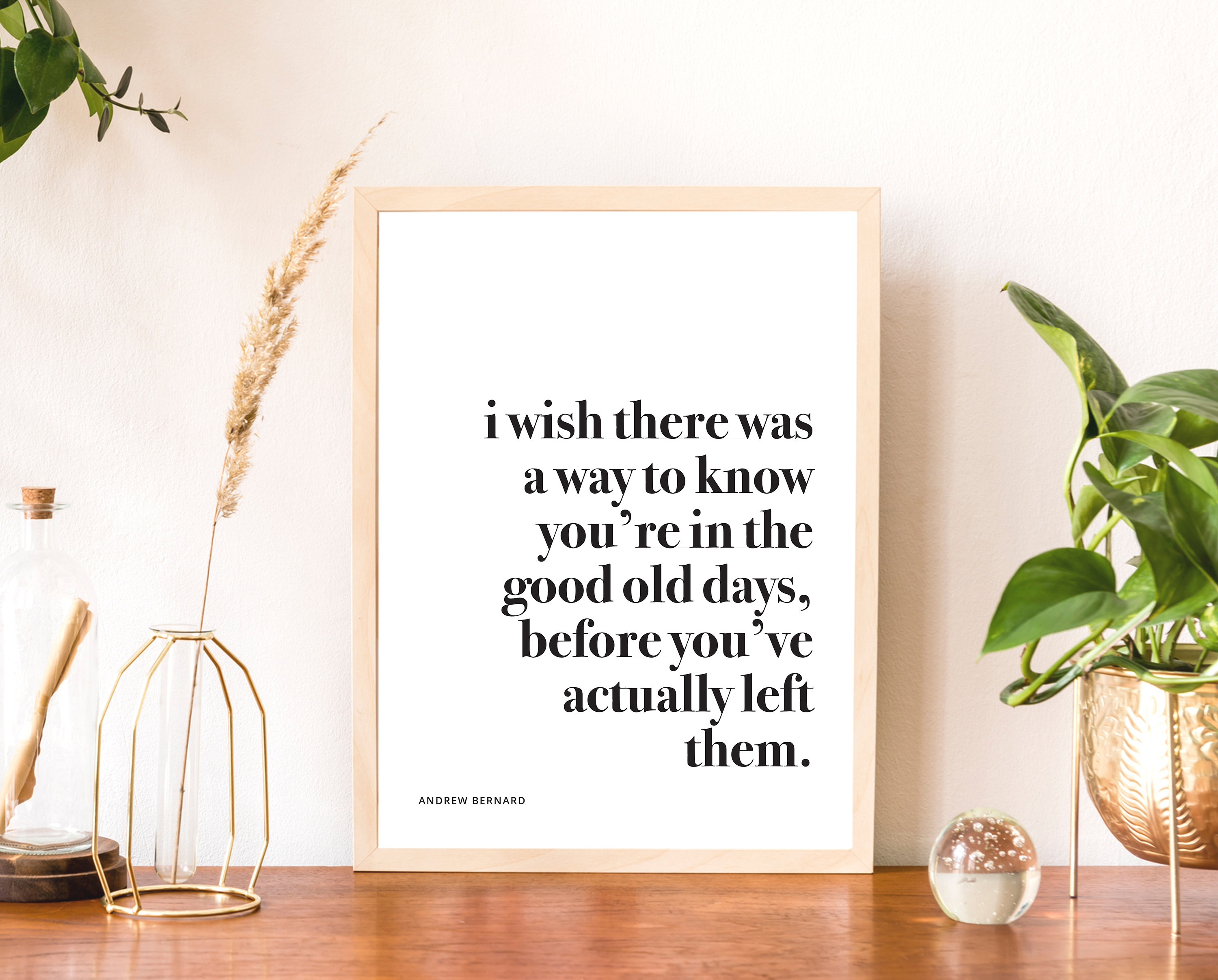 The Office - Andy Bernard Poster, "good Old Days" - Etsy