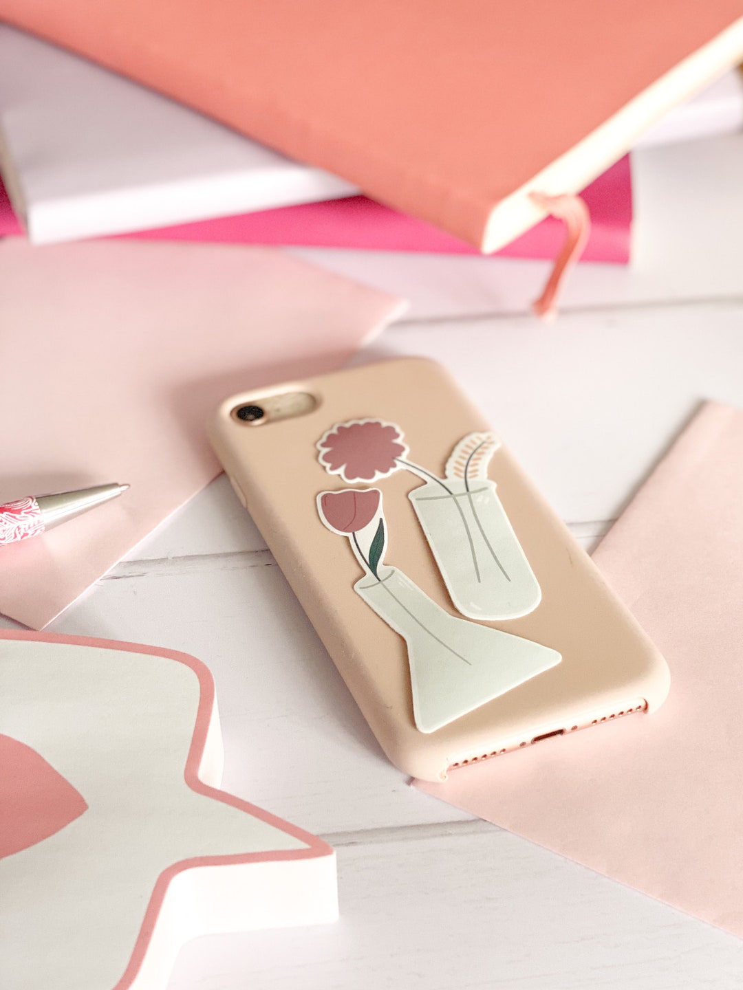 Floral Lab Flask Vinyl Stickers Laptop Decal Science Scientist Gift ...