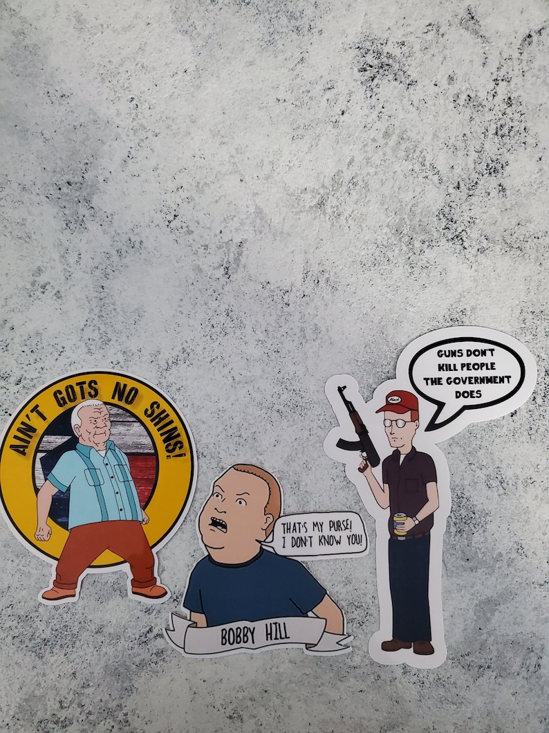 6PCS - Hill Stickers - Bobby, Dale, Cotton - Etsy