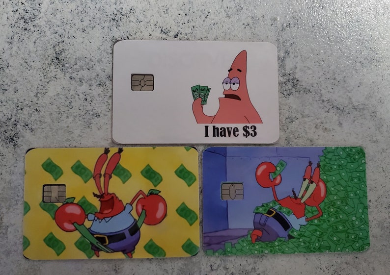 Spongebob Squarepants Debit Credit Card Cover Sticker - Etsy