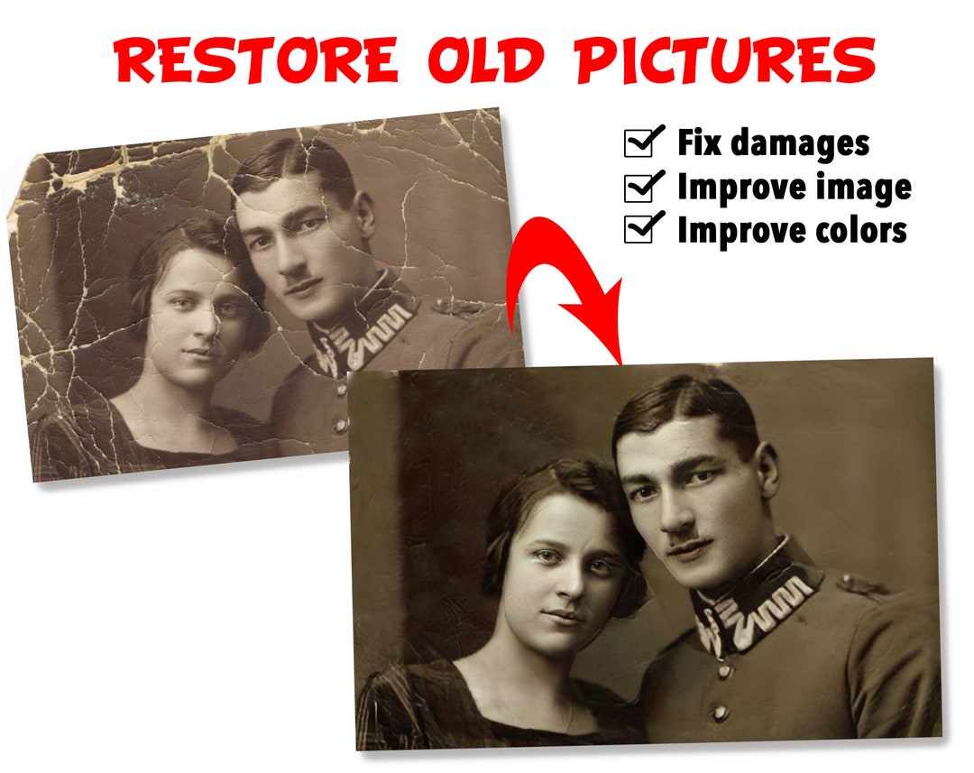 Photo Restoration - Repair Your Old Photo Album Pictures - Personalized ...