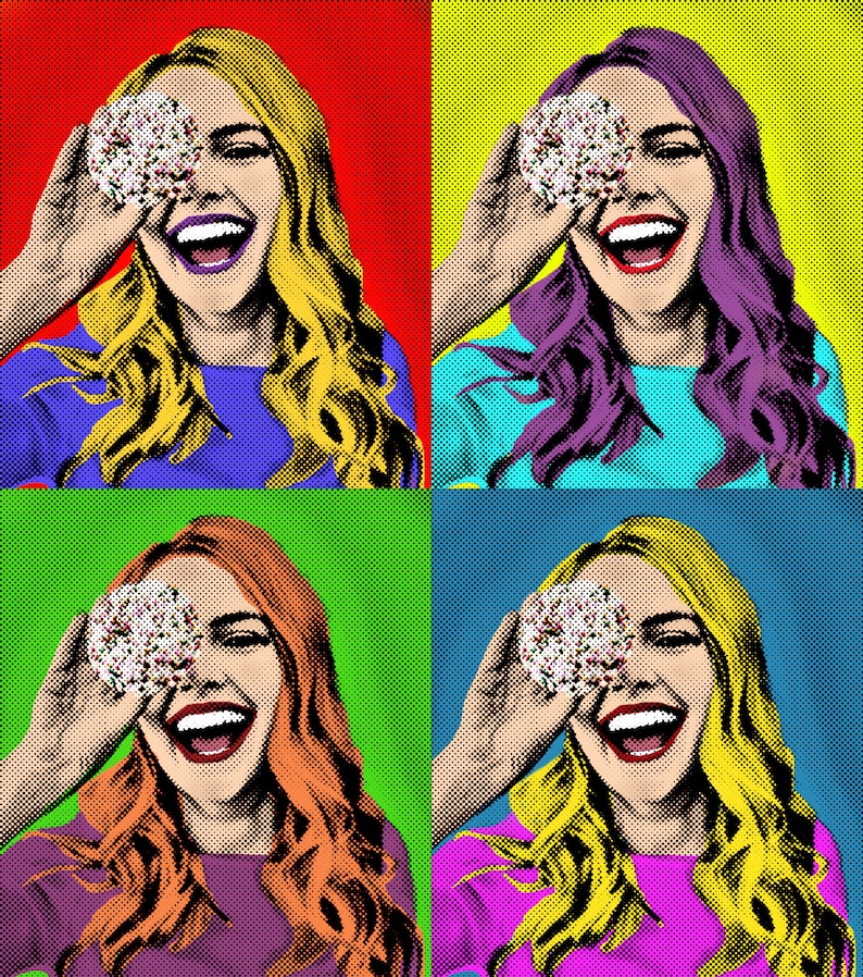 Custom Pop Art Portrait from Photo Personalized Gift for | Etsy