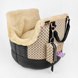 Designer Dog Carrier Handbag: Luxury Pet Travel Bag, Small Puppy Carry ...