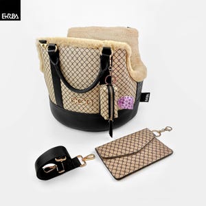 Designer Dog Carrier Handbag, Luxury Pet Travel Bag, Small Puppy Carry ...