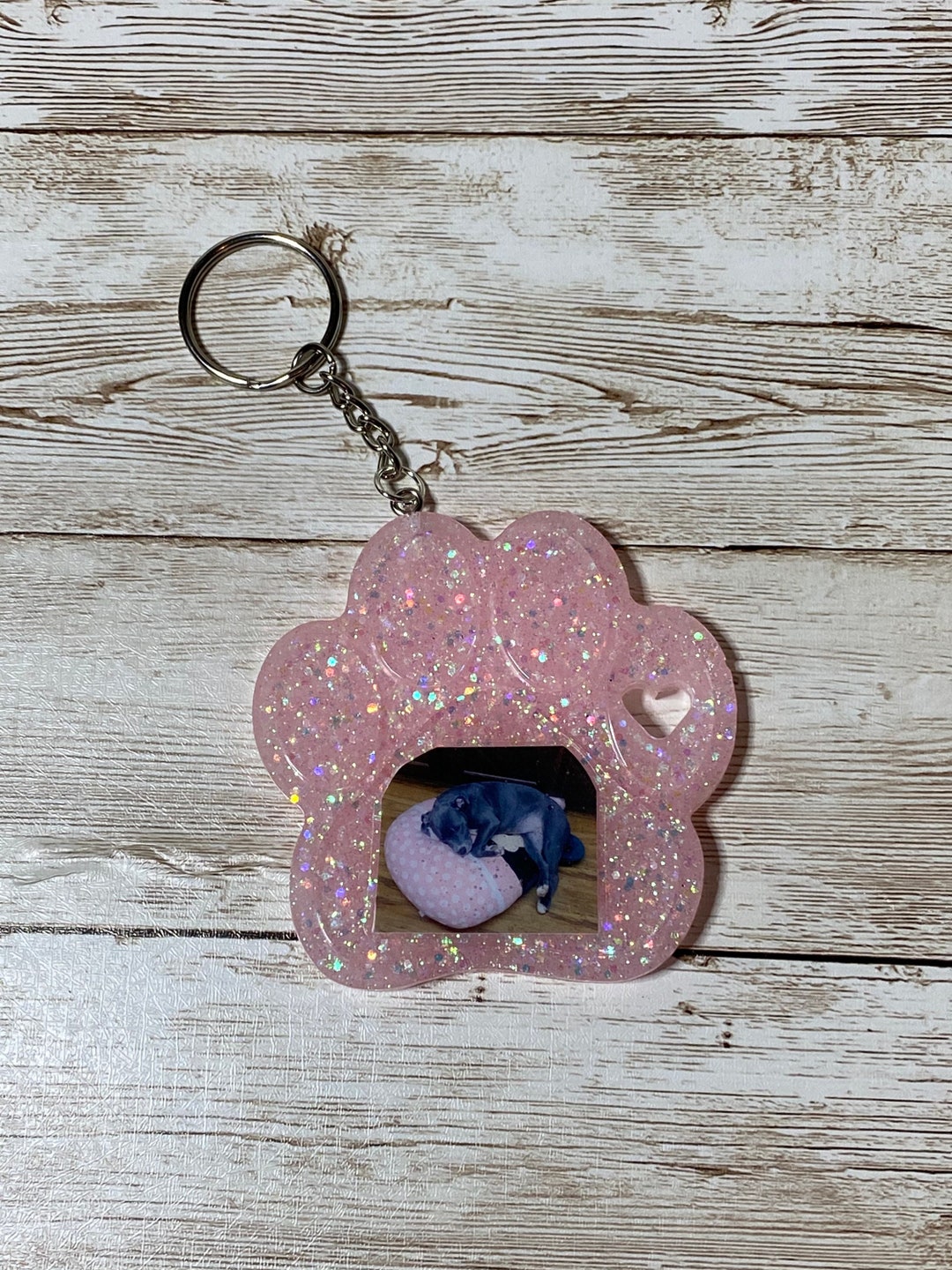 Resin Paw Print Keychain/paw Print Keychain/paw Print Keychain With ...