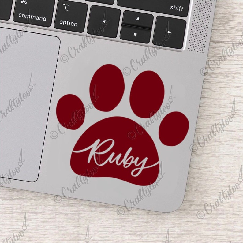 Personalized Dog Paw Name Vinyl Decal/sticker - Etsy