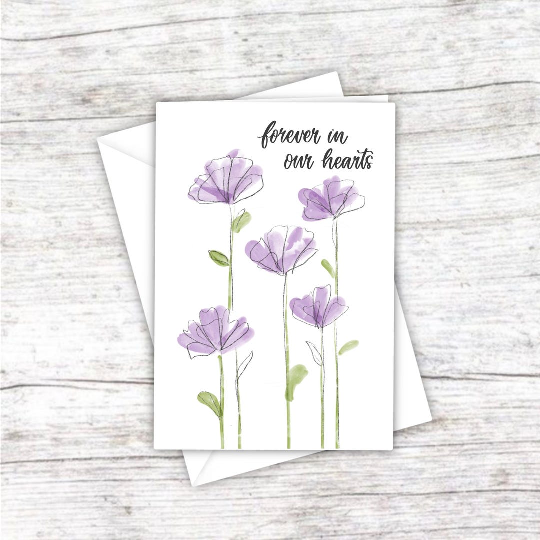 Sympathy/condolence Card (forever in Our Hearts) - Etsy