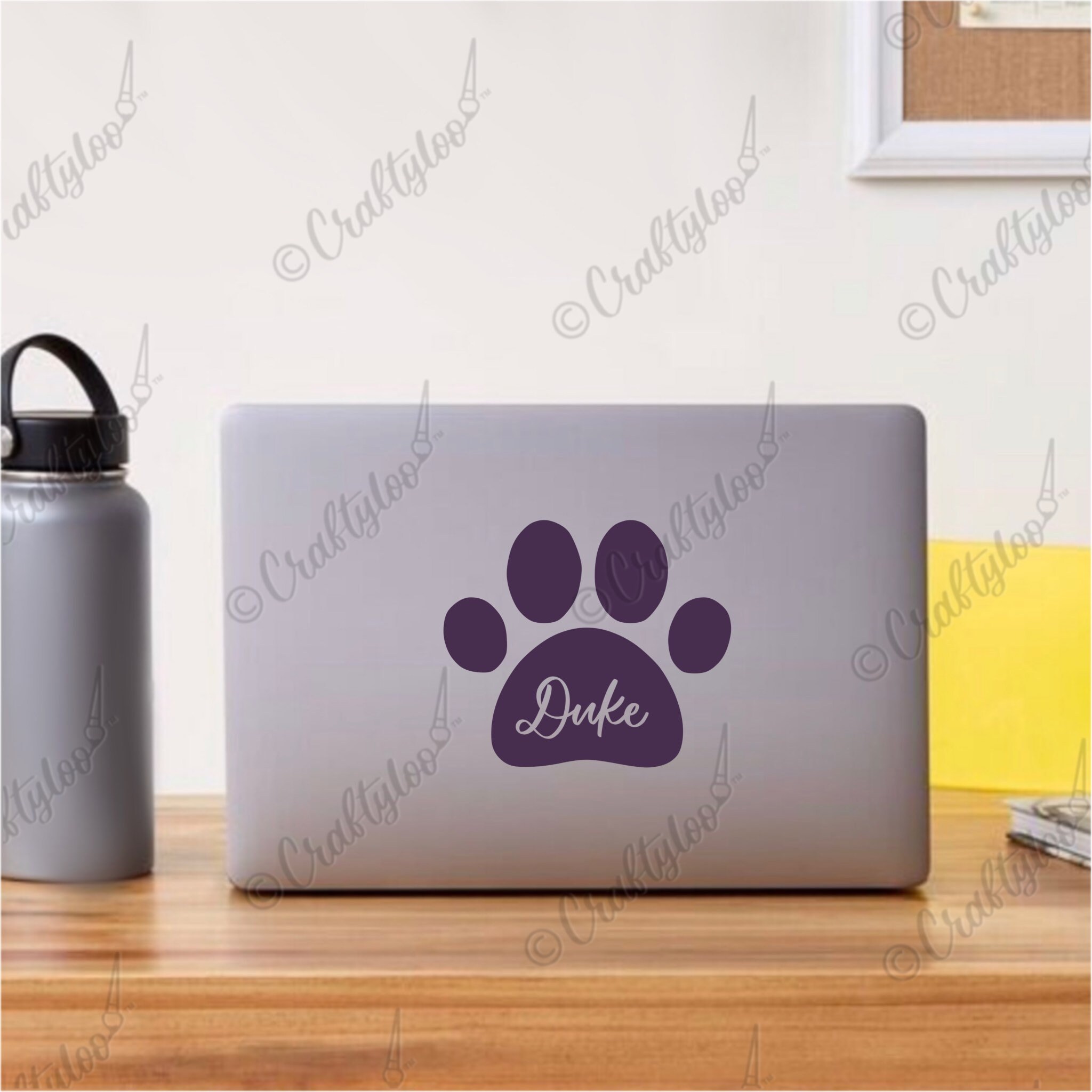 Personalized Dog Paw Name Vinyl Decal/sticker - Etsy