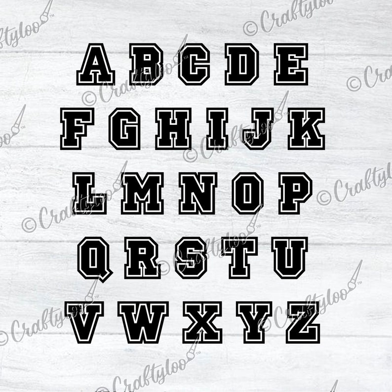 Custom Collegiate Letters | High School | Sports | Athletics Decal - Etsy