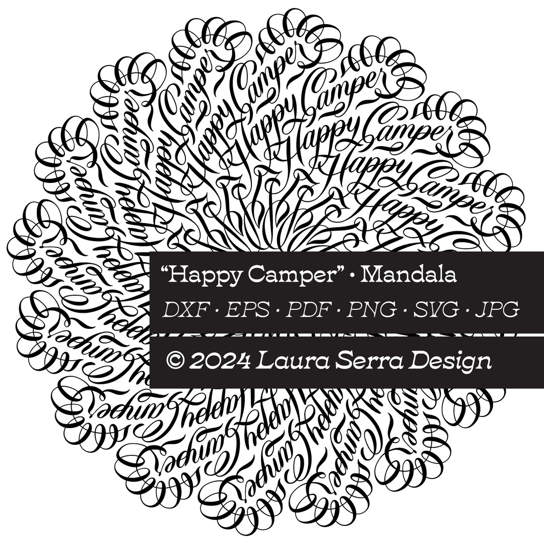 Happy Camper Mandala - Etsy
