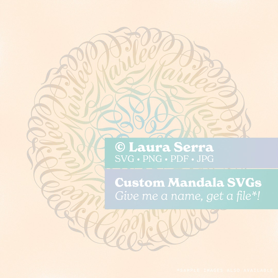 Custom Name/word Mandala (digital Files, SVG) - Etsy