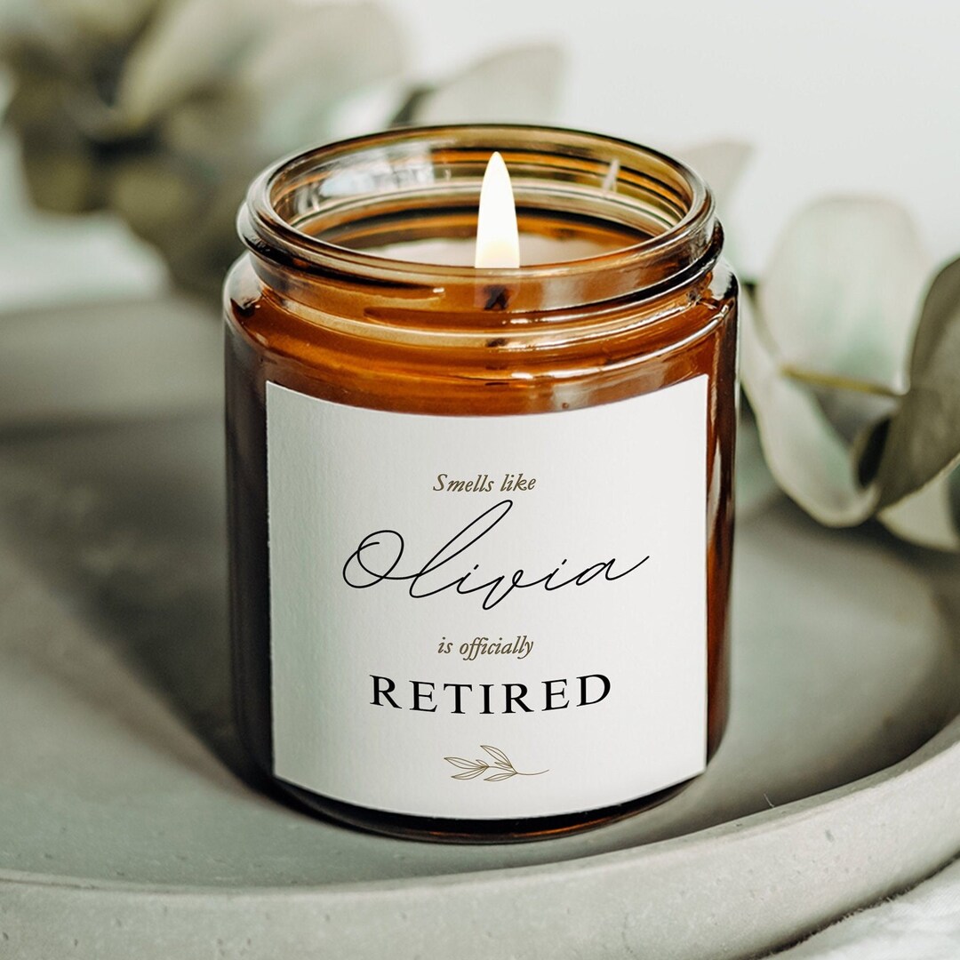 Personalized Retirement Gift for Her, Personalized Candle, Retirement ...