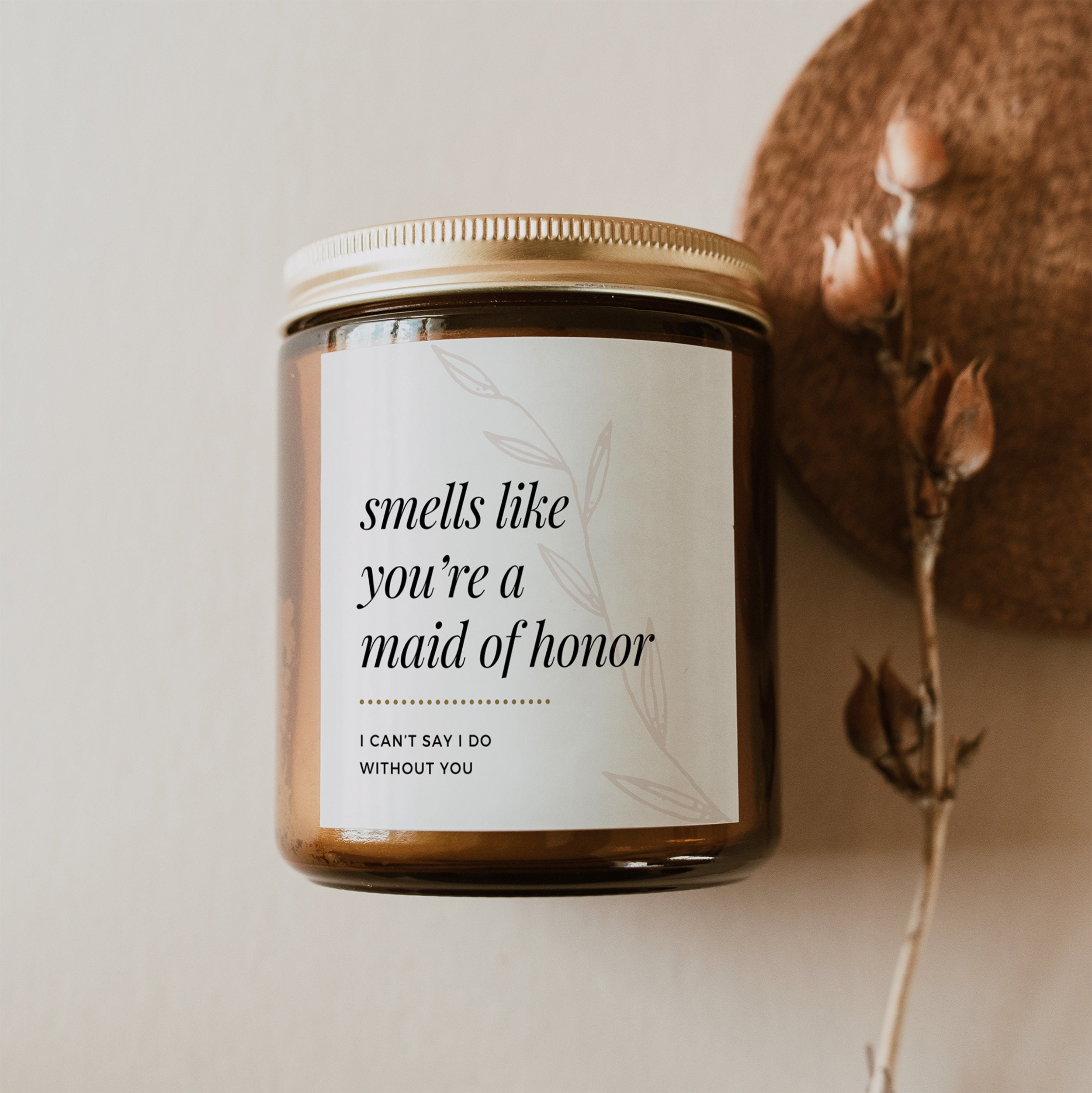 Smells Like Maid of Honor Candle, Maid of Honor Proposal, Personalized ...