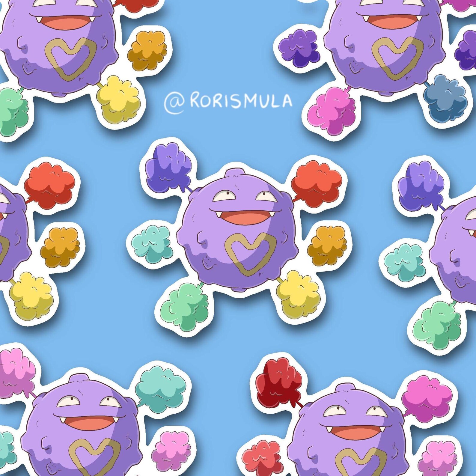 Pokémon PRIDE Sticker pack Bisexual Pride flag FREE Star | Etsy