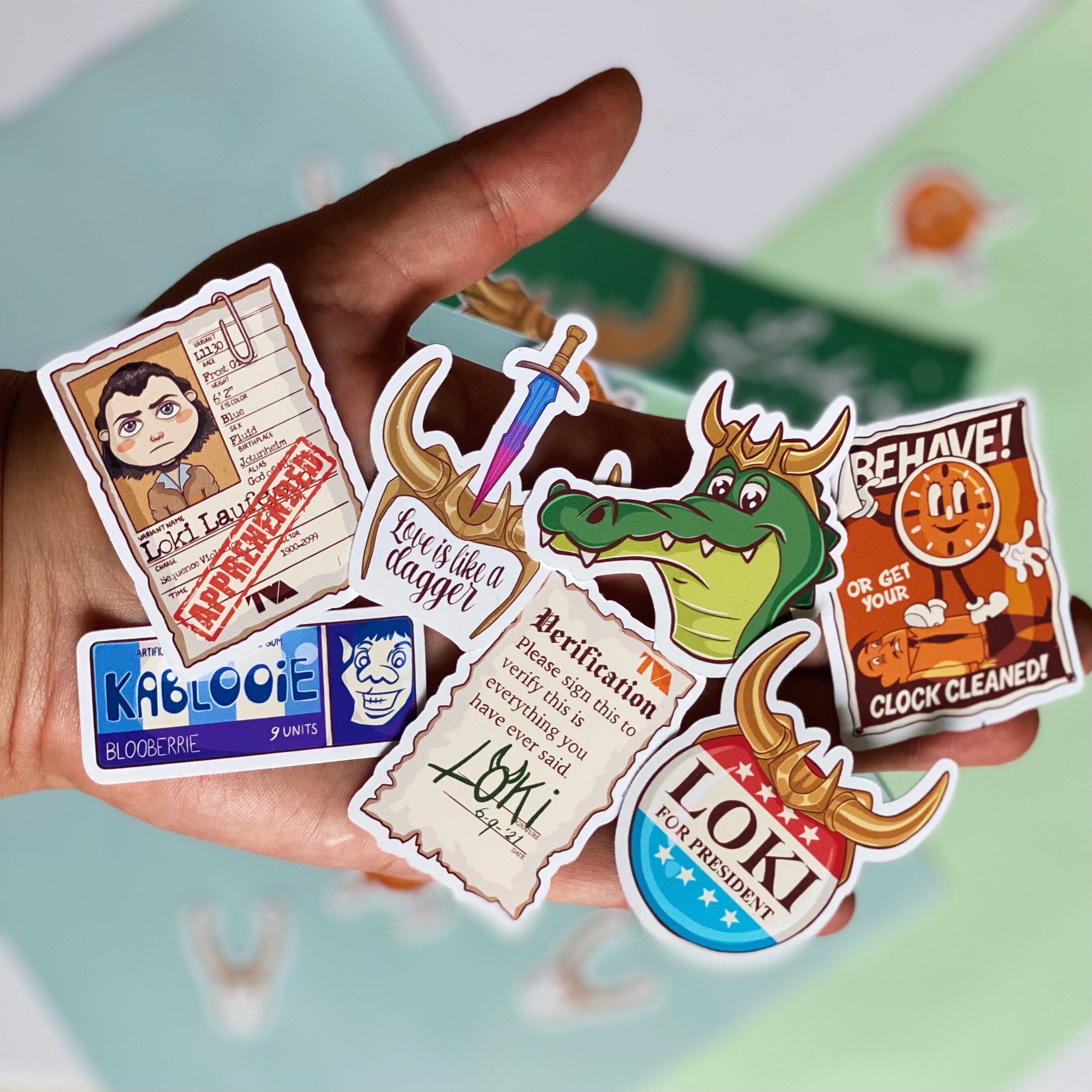 Loki Series Season 1 Sticker Pack 7 Loki Stickers Marvel | Etsy