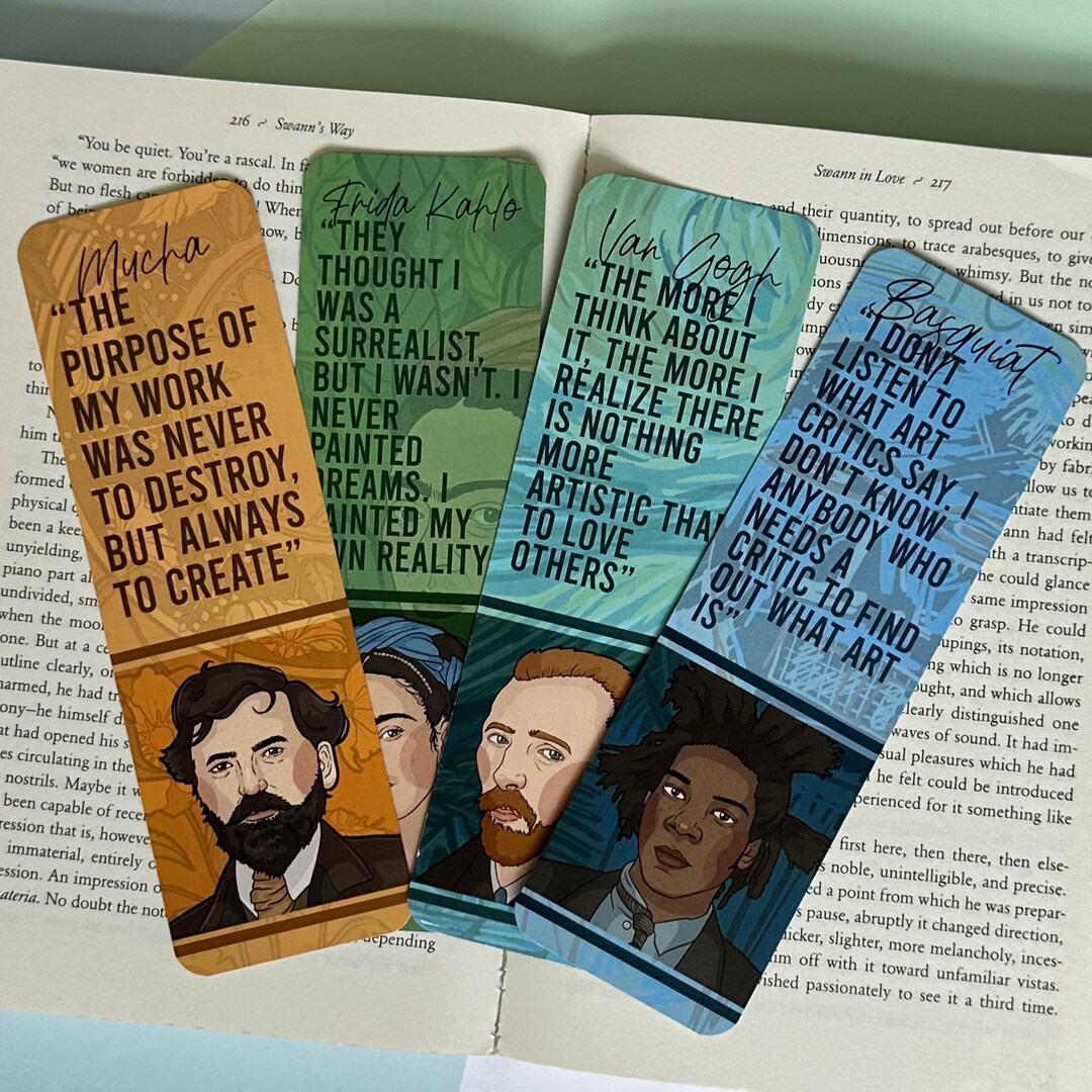 Famous Painter BOOKMARKS Alphonse Mucha Frida Kahlo - Etsy