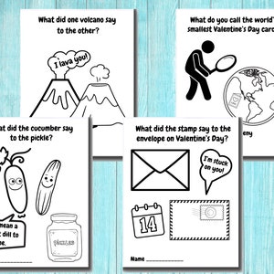 Valentine Coloring Pages, Kids Valentines Day Gifts, Funny Joke ...