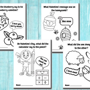 Valentine Coloring Pages, Kids Valentines Day Gifts, Funny Joke ...