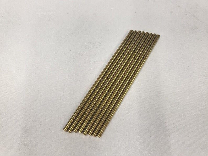 C360 Brass Pins, 3/16" Round Bar, 6" Long, H02, Knife Making, Handle, 8 ...