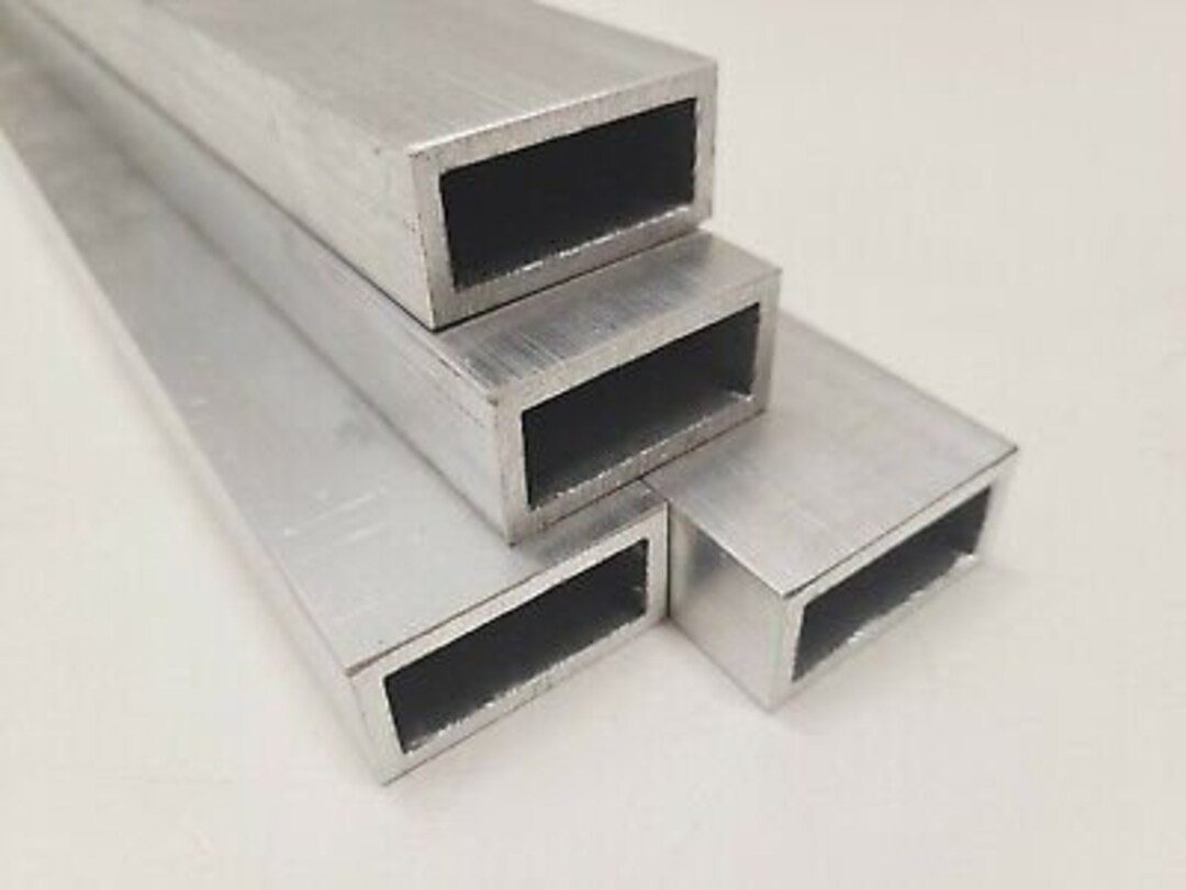 6063 Aluminum Tube 1" X 2" Rectangle, 1/8" Walls, 46" Long, T52, Hollow ...