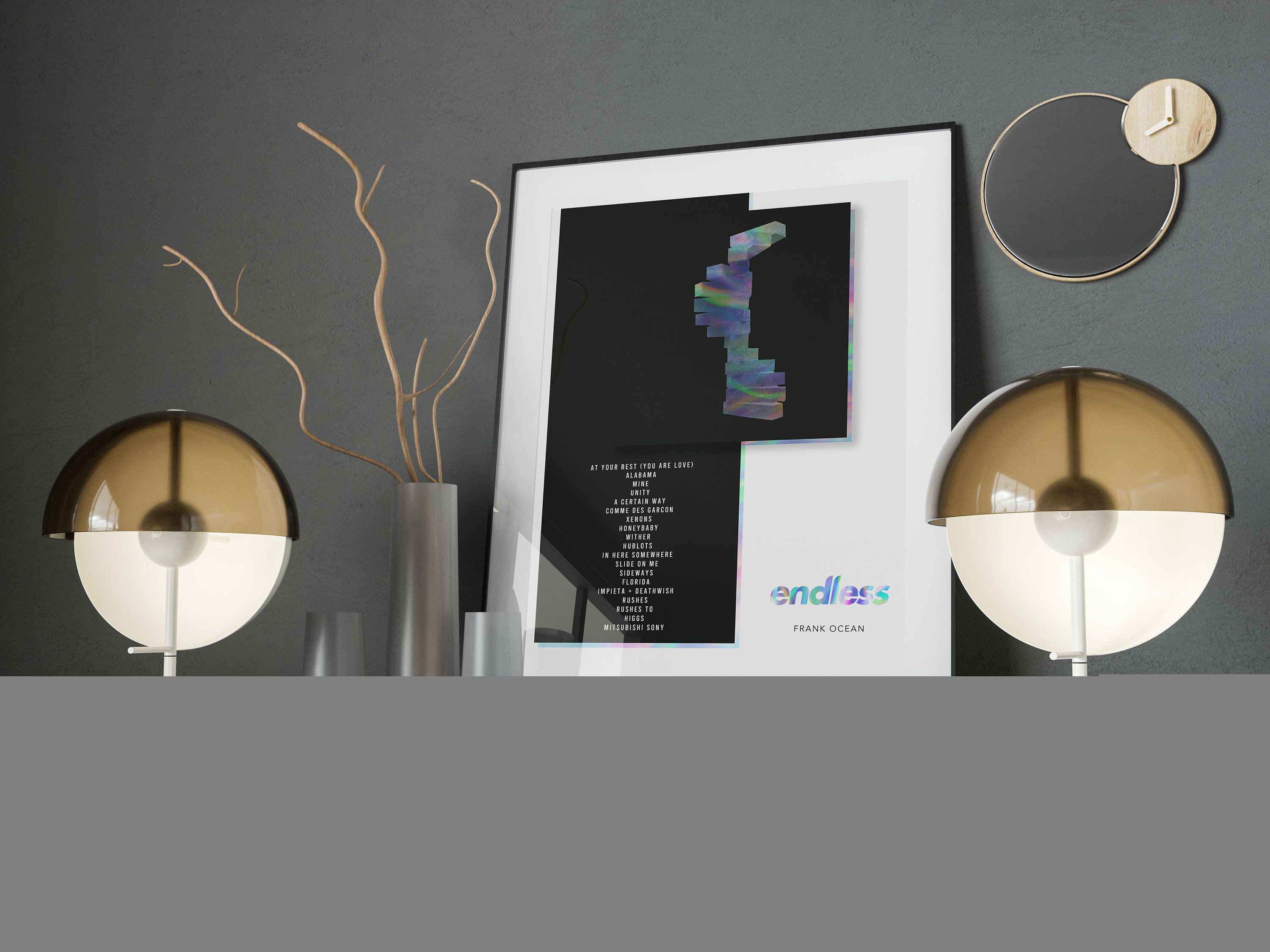 Frank Ocean Endless Tracklist Poster - Frank Ocean Album Cover Poster