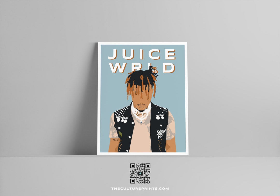 Juice Wrld Portrait Poster - Juice Wrld Minimal Hip Hop Illustration - Etsy